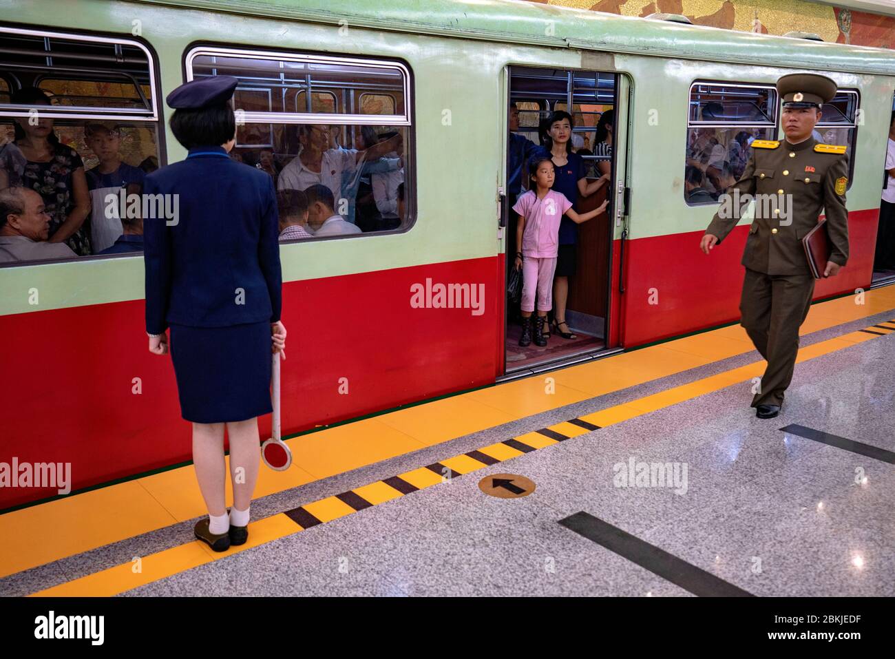 North Korea, Pyongyang, metro Stock Photo - Alamy