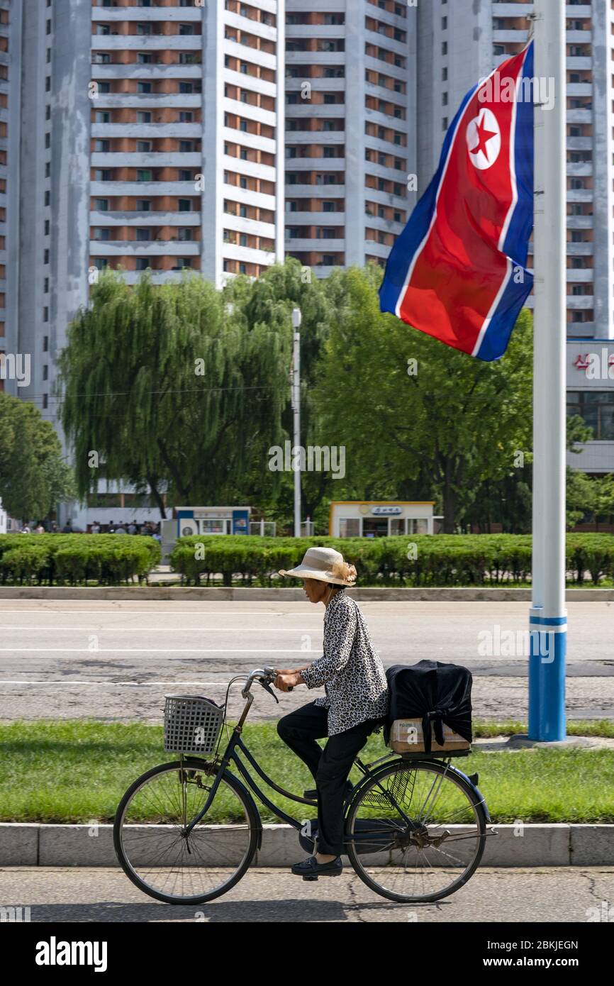 North korea pyongyang flag hi-res stock photography and images - Alamy