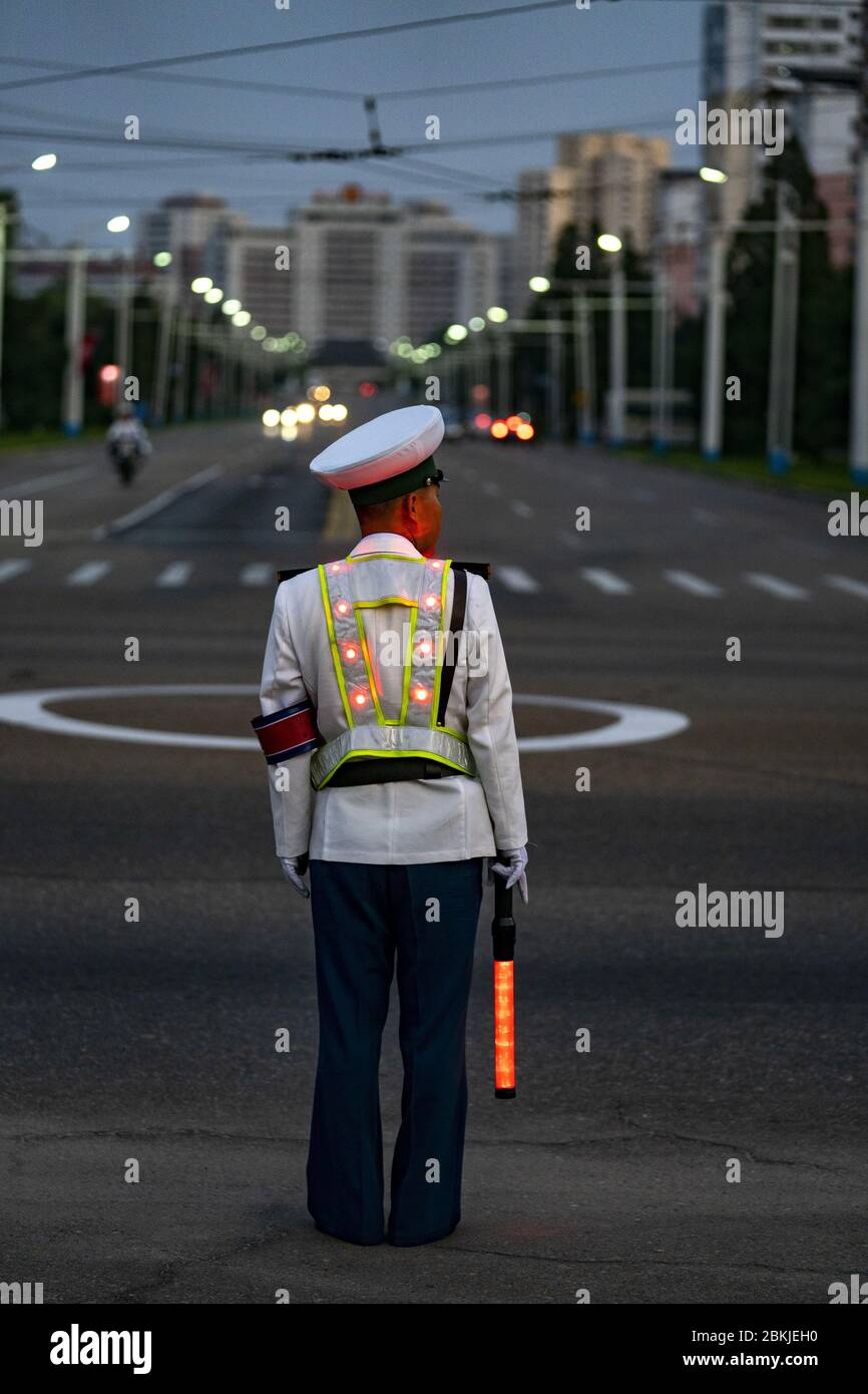 North Korea, Pyongyang, police Stock Photo - Alamy