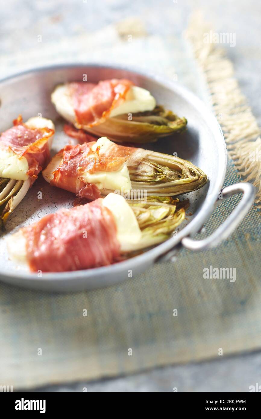 Laughing cow endive with ham Stock Photo - Alamy