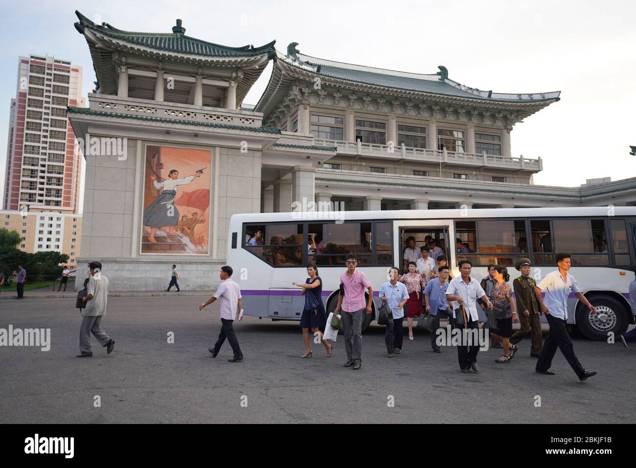 North Korea, Pyongyang, National Theater Stock Photo - Alamy
