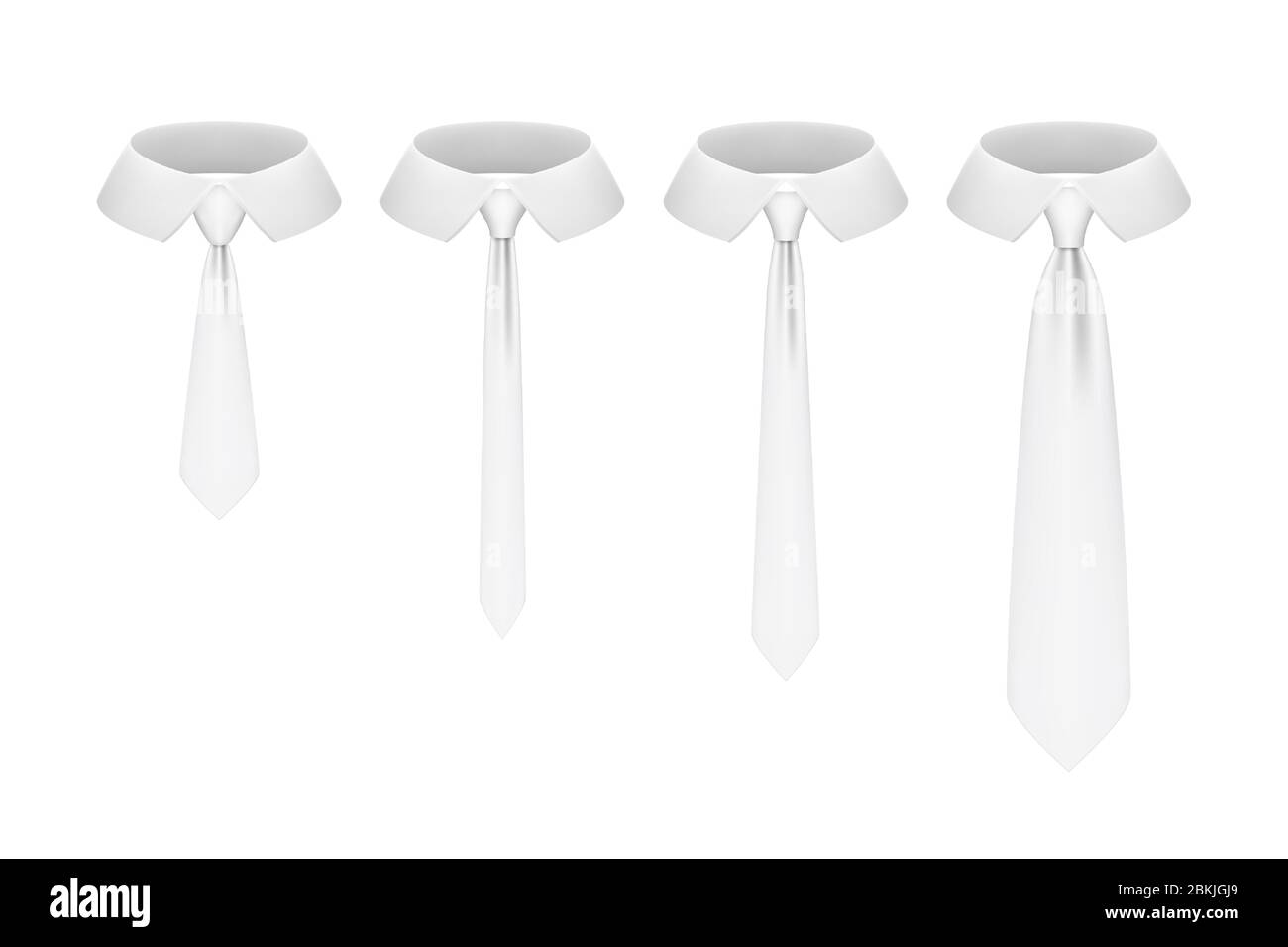 Set of realistic ties isolated on white background, vector illustration ...