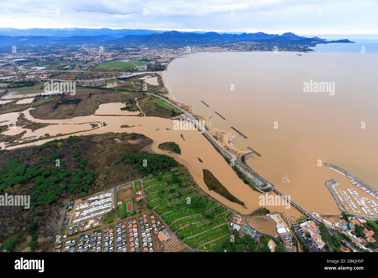 France, Var, Frejus, flood on Monday 25 November 2019, overflow of the ...