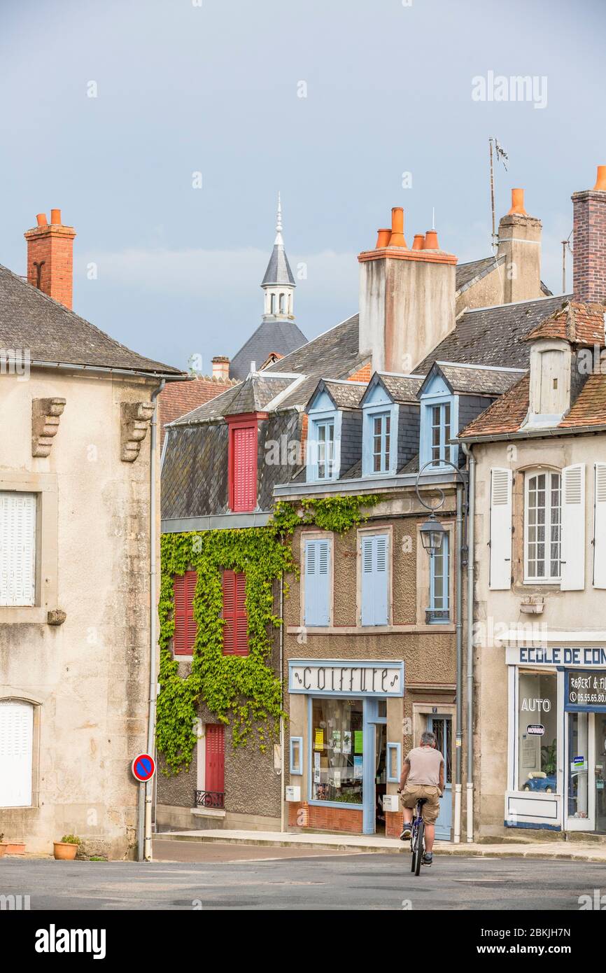 France, Creuse, Boussac, old houses Stock Photo - Alamy