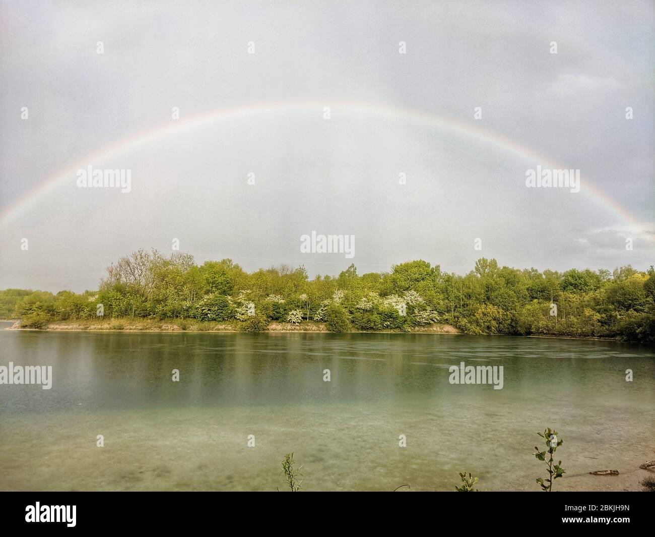 Munich, Bavaria, Germany. 4th May, 2020. In the Lake Langwied ...