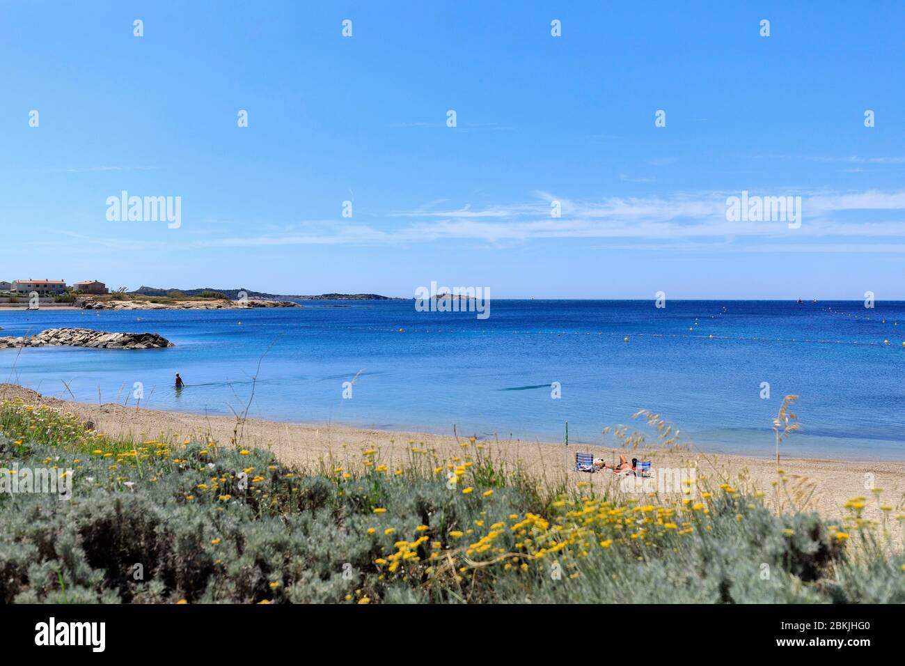 France, Var, Six Fours les Plages, Coudouliere beach Stock Photo - Alamy