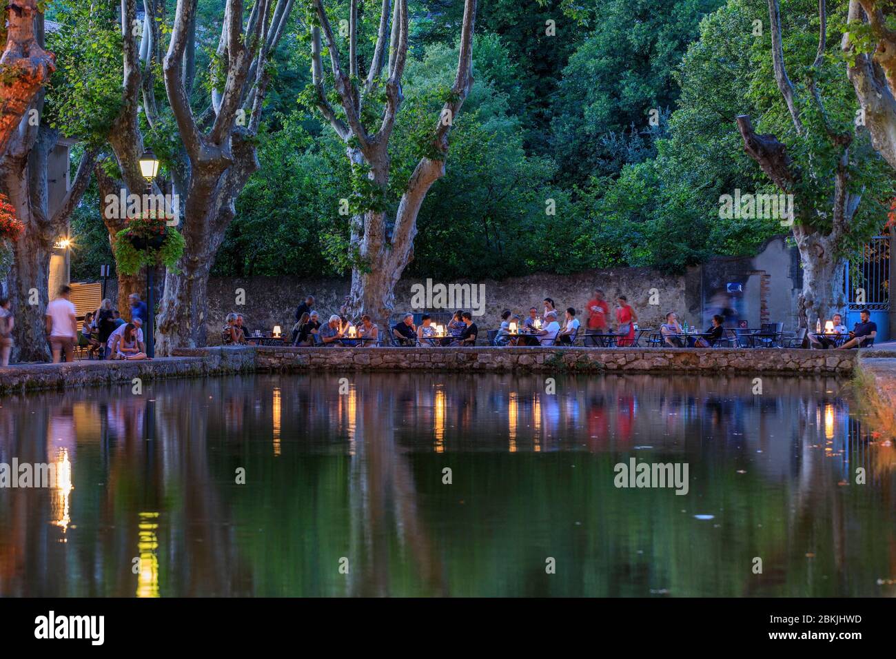 France, Vaucluse, regional natural park of Luberon, Cucuron, place de l ...