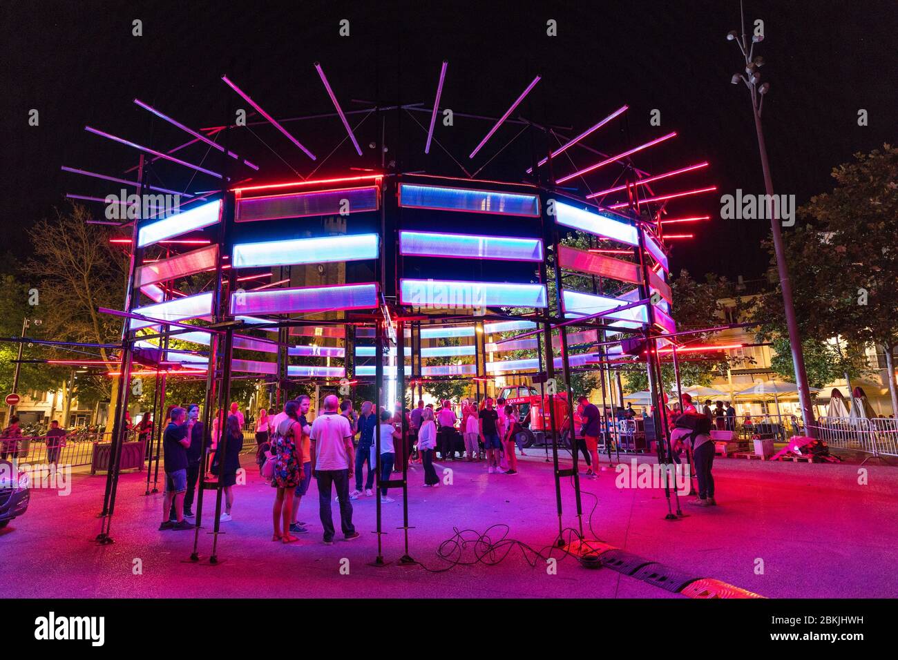 France, Vaucluse, Avignon, Helios festival 2019, place Pie Stock Photo ...
