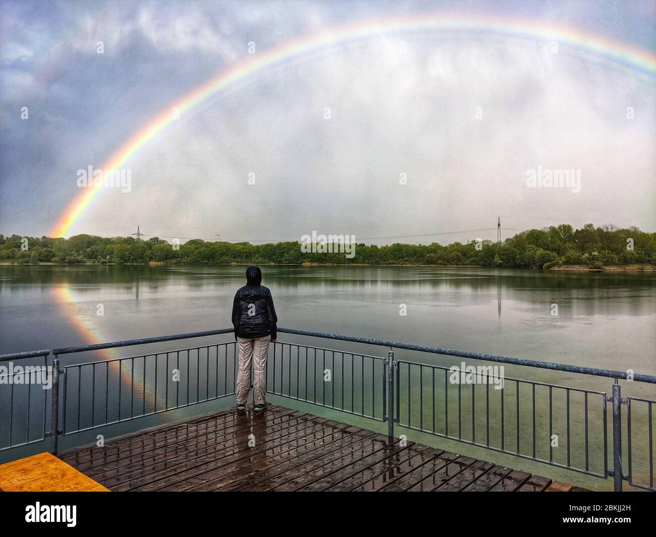 Munich, Bavaria, Germany. 4th May, 2020. In the Lake Langwied ...