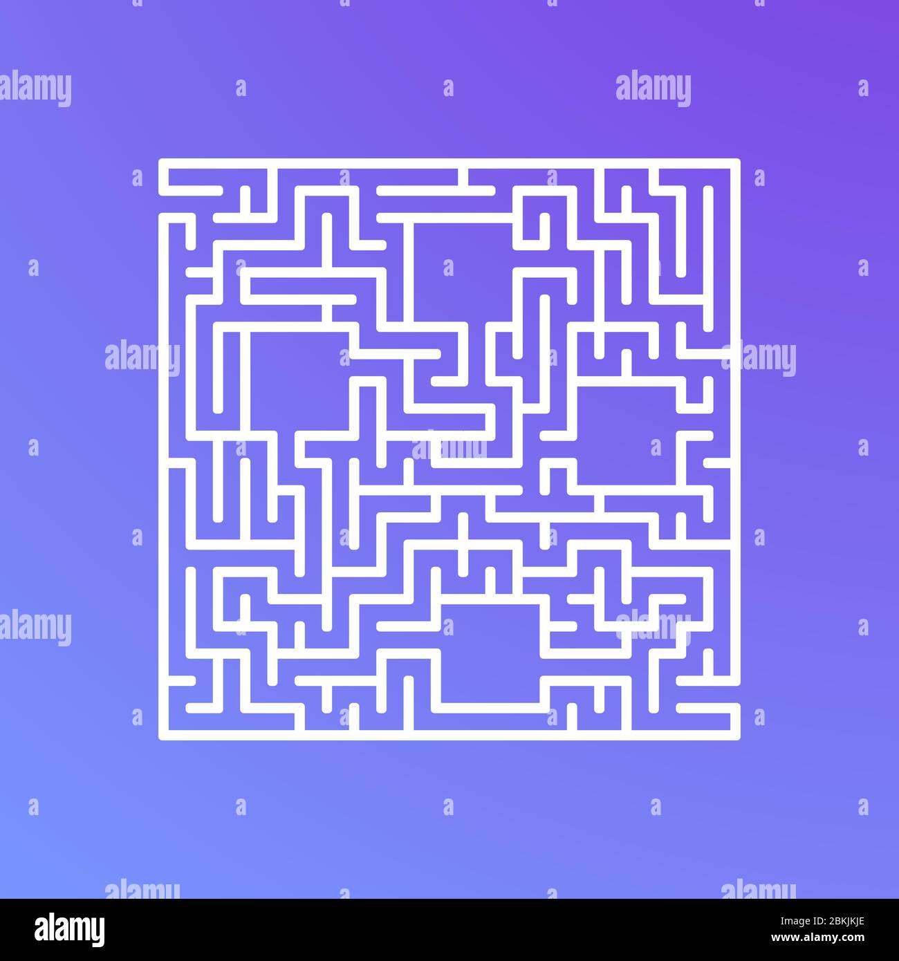 Abstact square labyrinth. Educational game for kids. Puzzle for children. Maze conundrum. Find ...