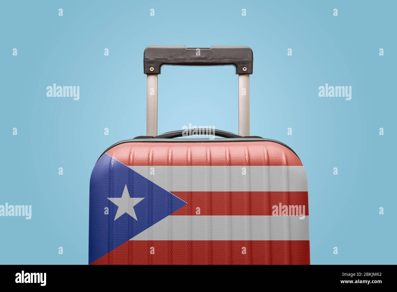 Suitcase with Puerto Rican flag design travel South America concept ...