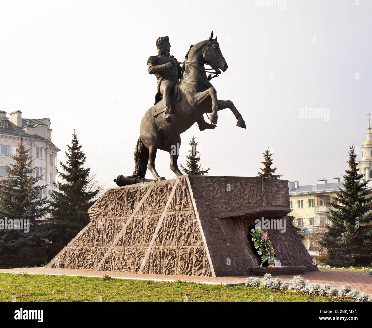 Monument to Aleksey Yermolov in Oryol (Orel). Russia Stock Photo - Alamy