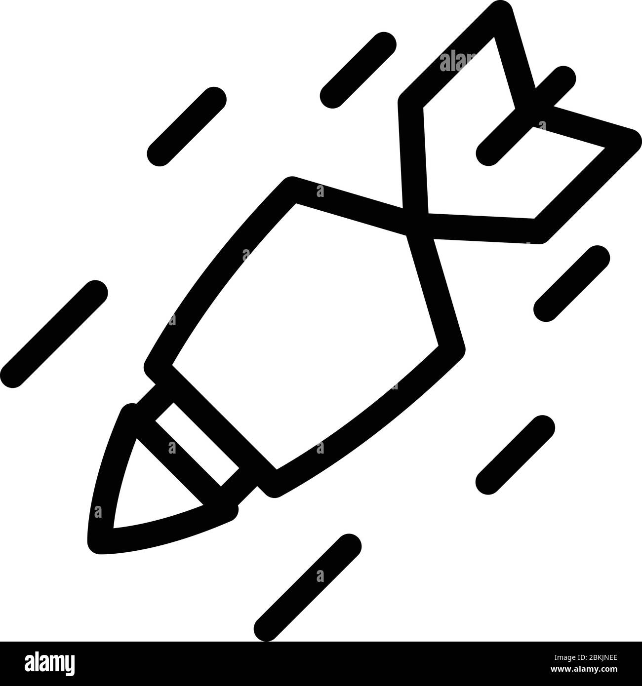 Military rocket icon, outline style Stock Vector Image & Art - Alamy