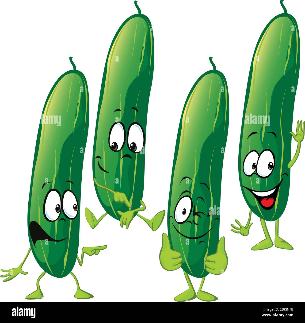 cucumber - funny vector cartoon Stock Vector Image & Art - Alamy