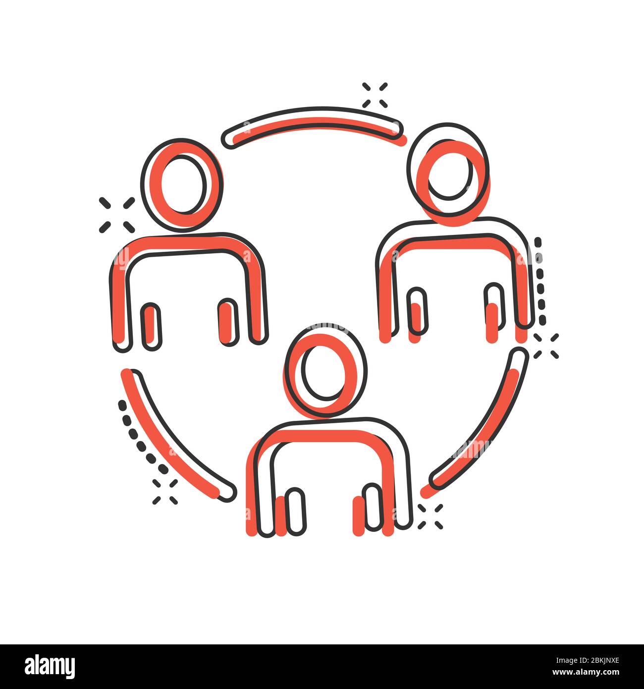 People communication icon in comic style. People cartoon vector ...