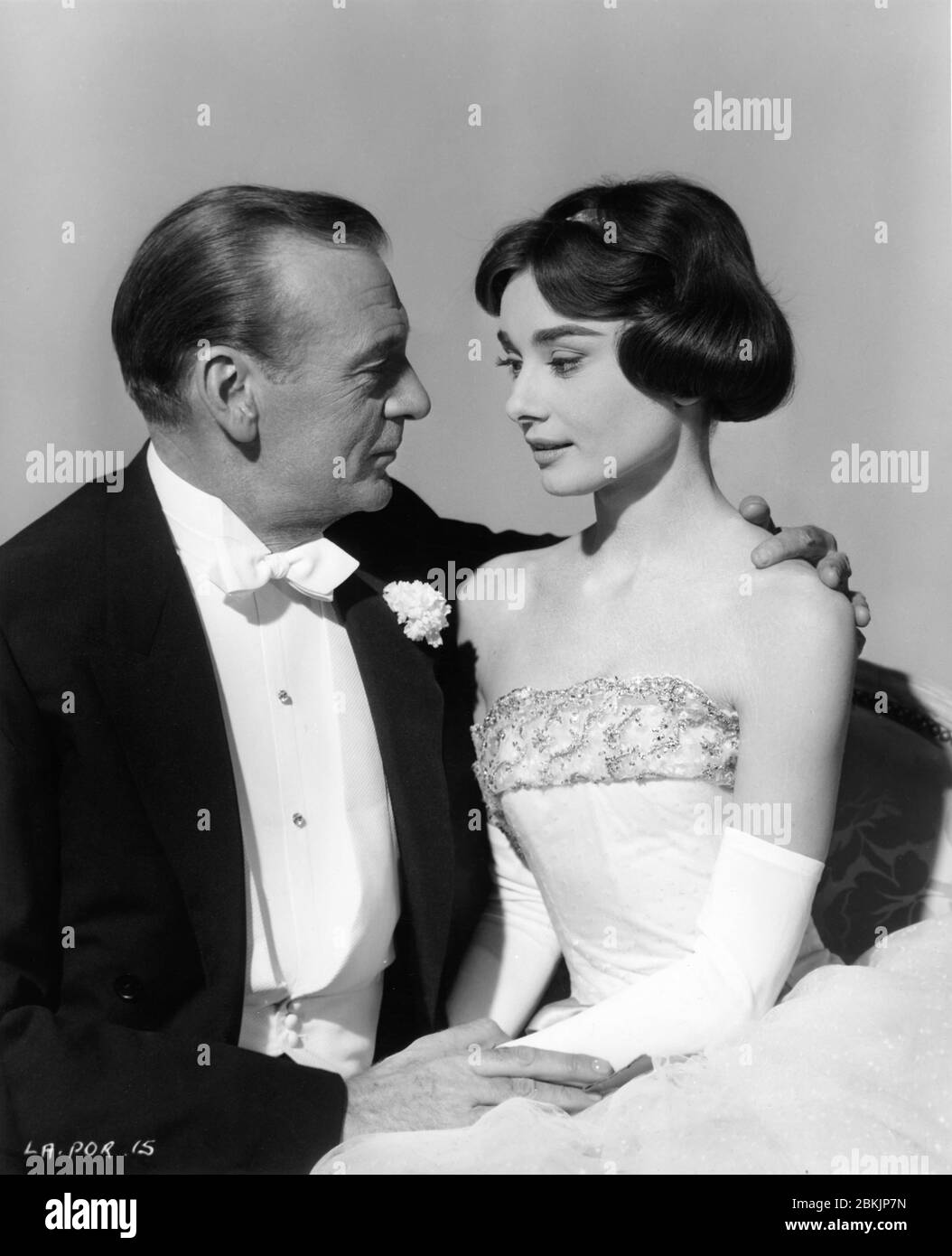 GARY COOPER and AUDREY HEPBURN Posed Publicity Portrait for LOVE IN THE ...
