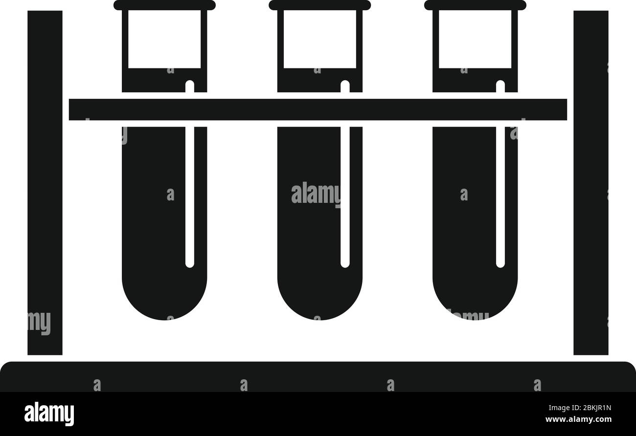 Test tubes stand icon. Simple illustration of test tubes stand vector ...