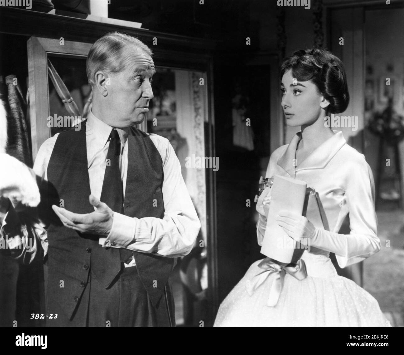 MAURICE CHEVALIER and AUDREY HEPBURN in LOVE IN THE AFTERNOON 1957 ...