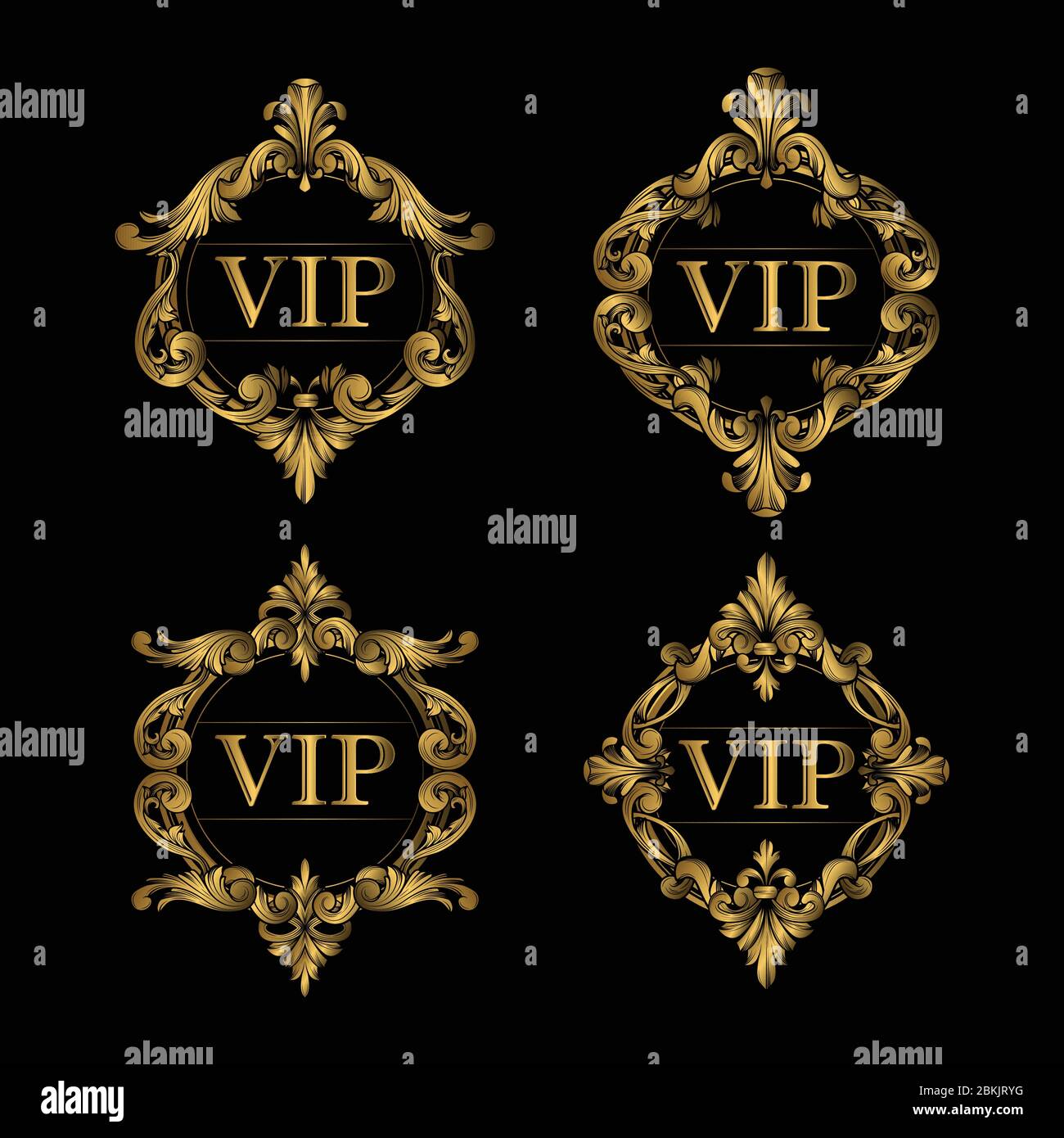 Set Of Golden Frame Luxury. Frame Luxury with Golden Color, Ornament ...