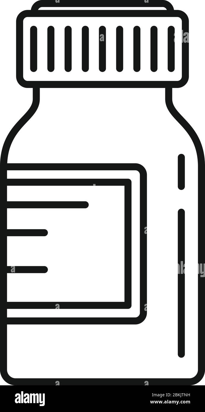 Medical syrup icon. Outline medical syrup vector icon for web design ...