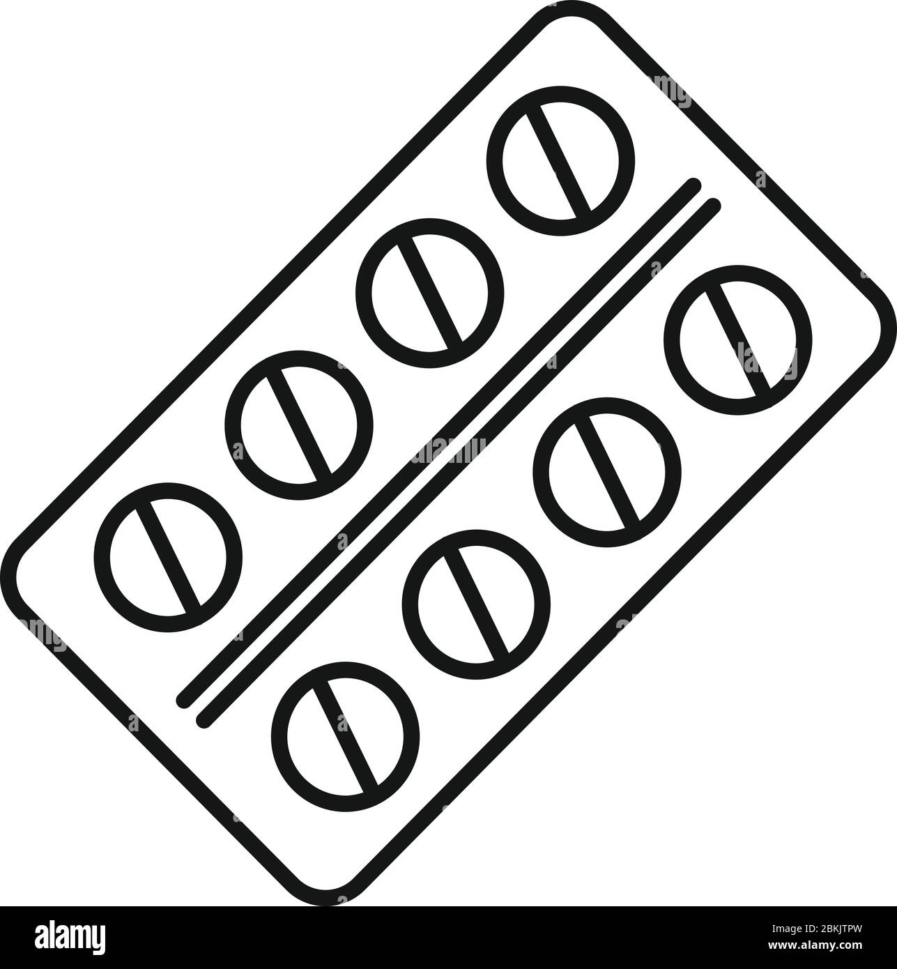 Medical pill package icon. Outline medical pill package vector icon for ...