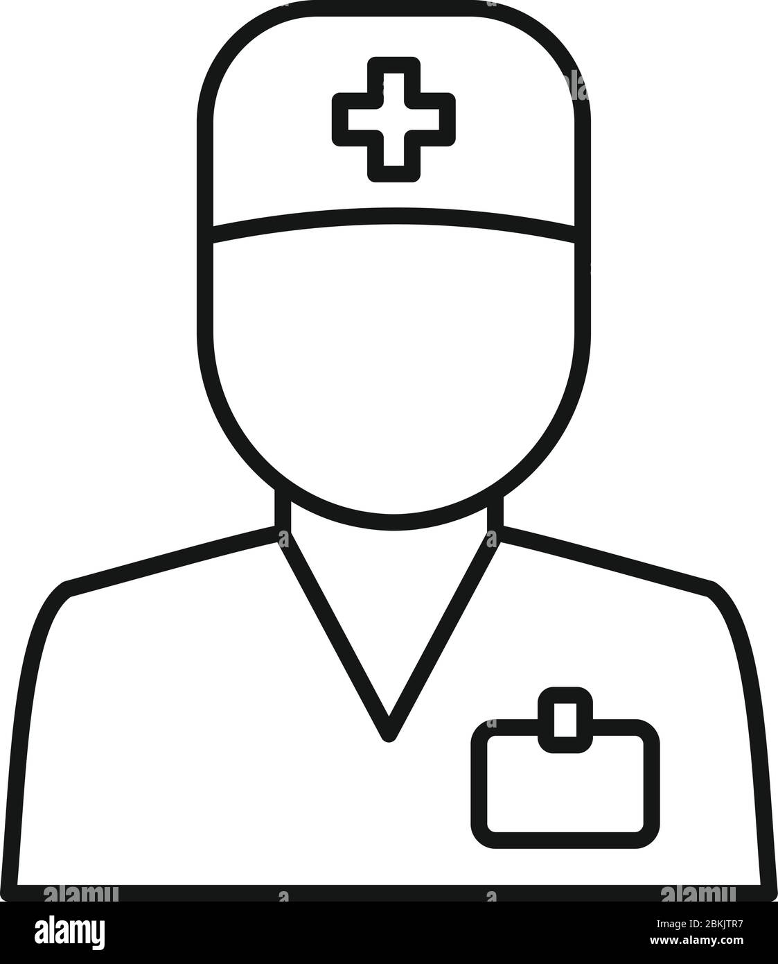 Hospital doctor icon. Outline hospital doctor vector icon for web ...