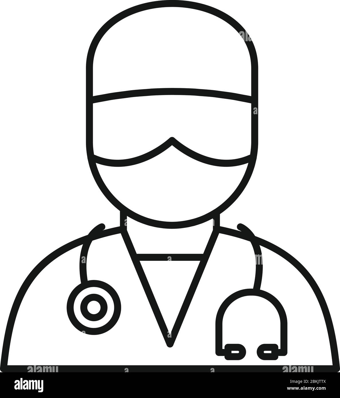 Medical surgical doctor icon. Outline medical surgical doctor vector ...