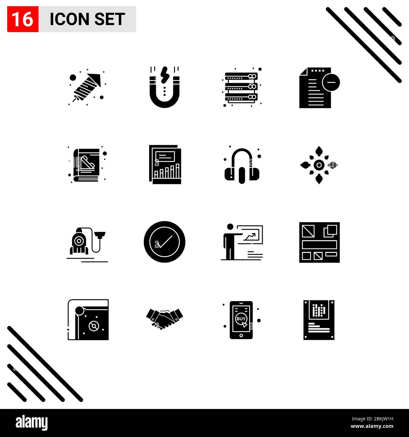 16 Creative Icons Modern Signs and Symbols of directory, office, cloud ...