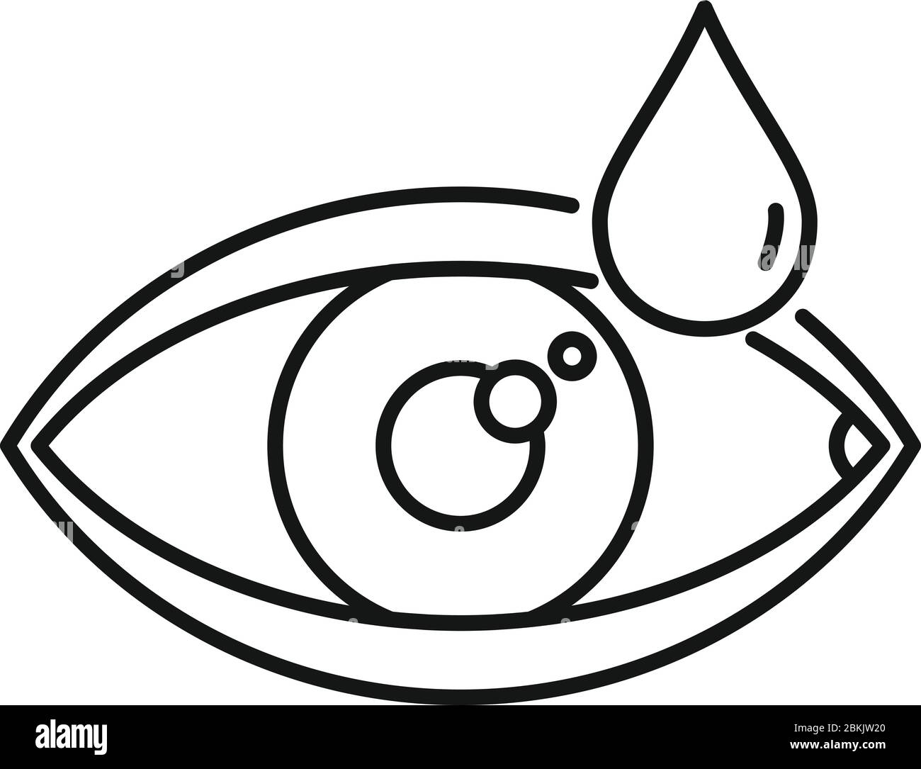 Medical eye drop icon. Outline medical eye drop vector icon for web ...