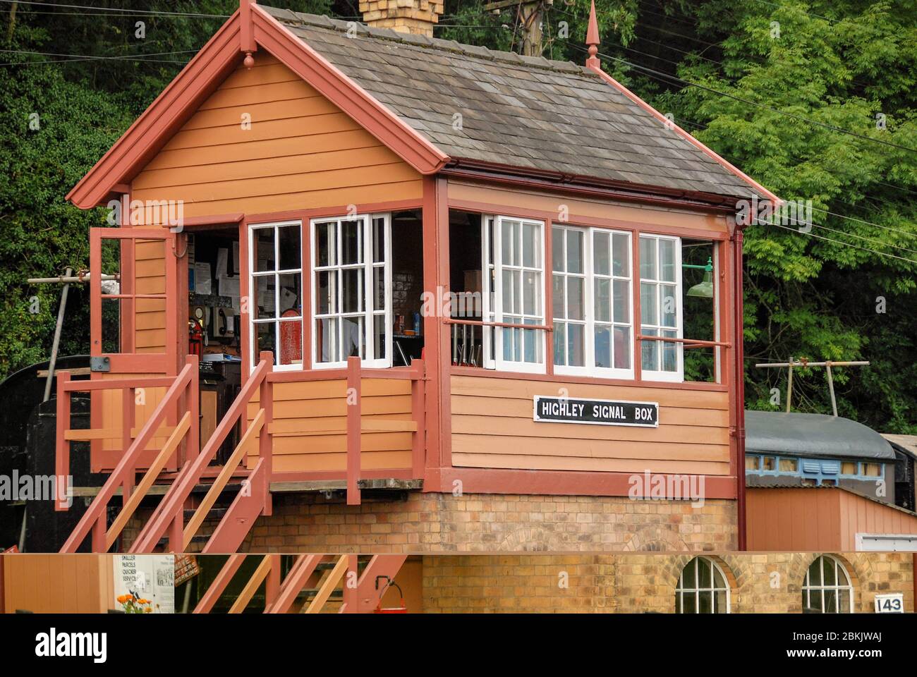 Highley, England - August 2016: Landscape view of the original wooden ...