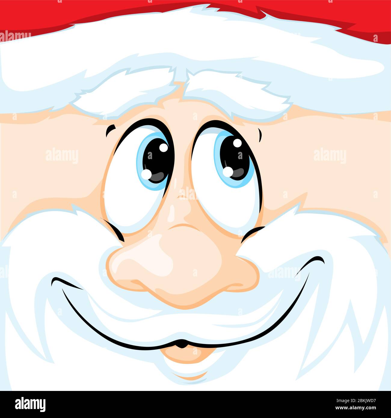 vector Christmas illustration of Santa Claus in square - illustration ...