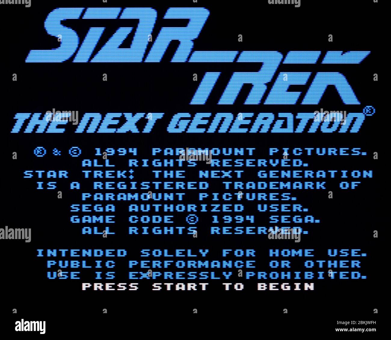 Star Trek The Next Generation - Sega Genesis Mega Drive - Editorial use ...