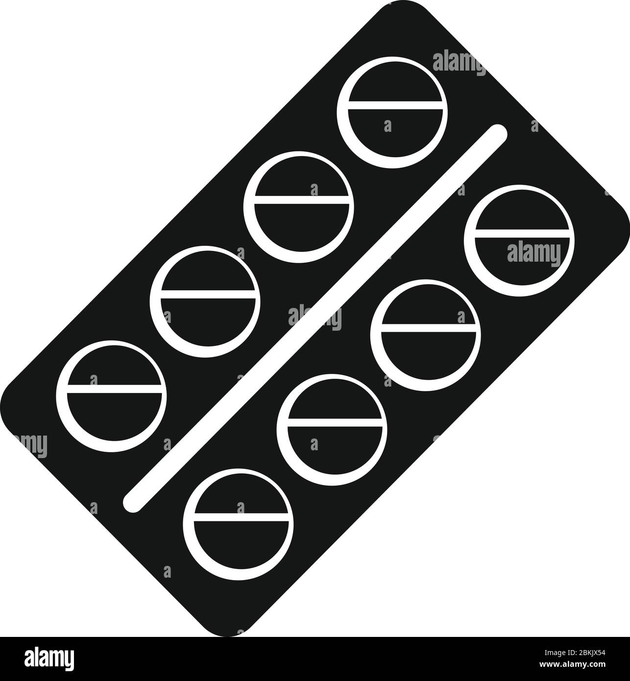 Medical pill package icon. Simple illustration of medical pill package ...