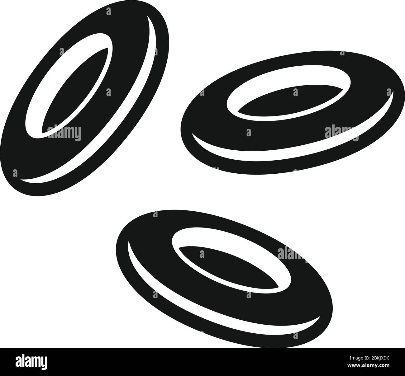 Blood cells icon. Simple illustration of blood cells vector icon for ...