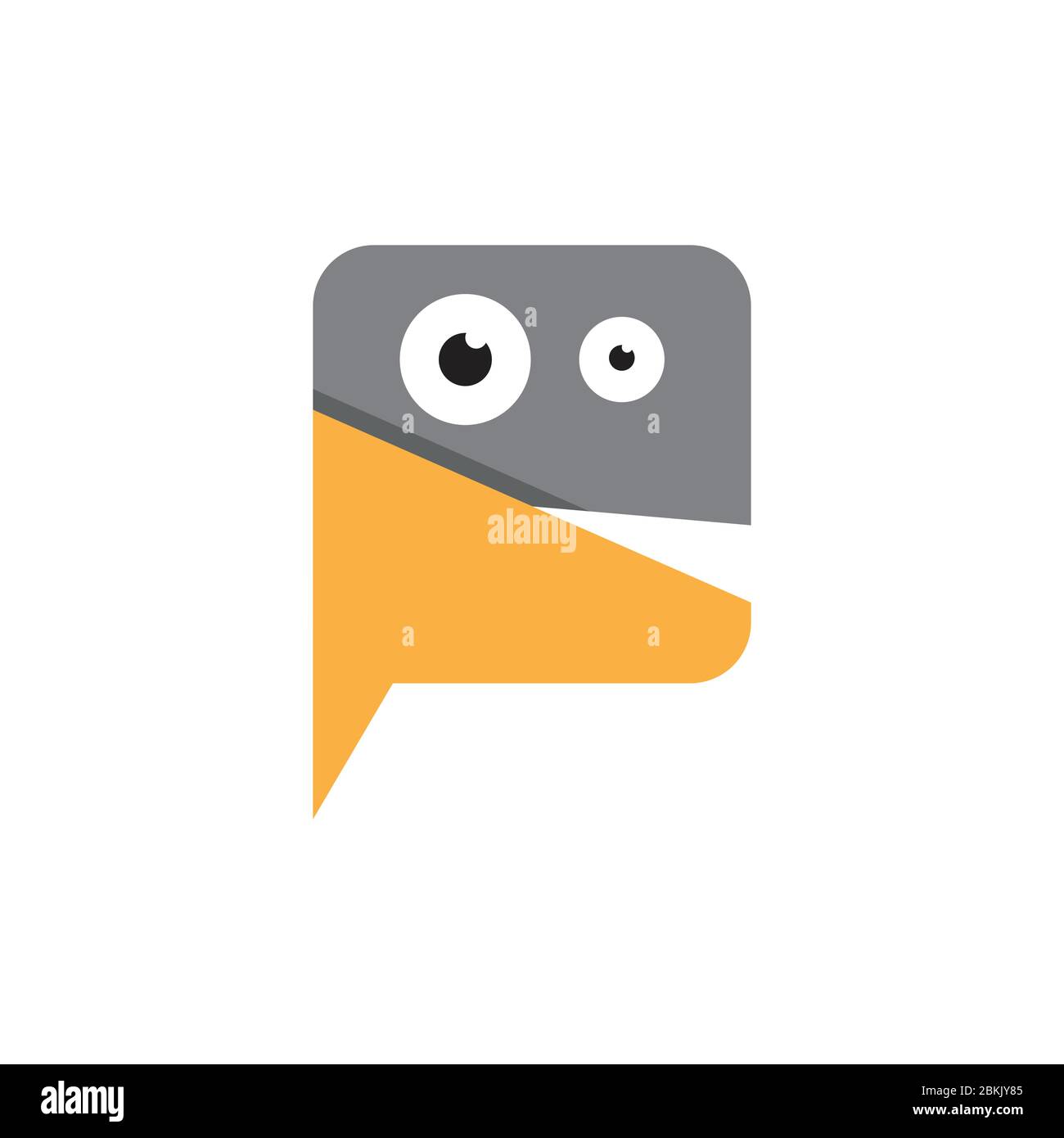 Funny square bubble speak message icon character icon symbol. Flat ...