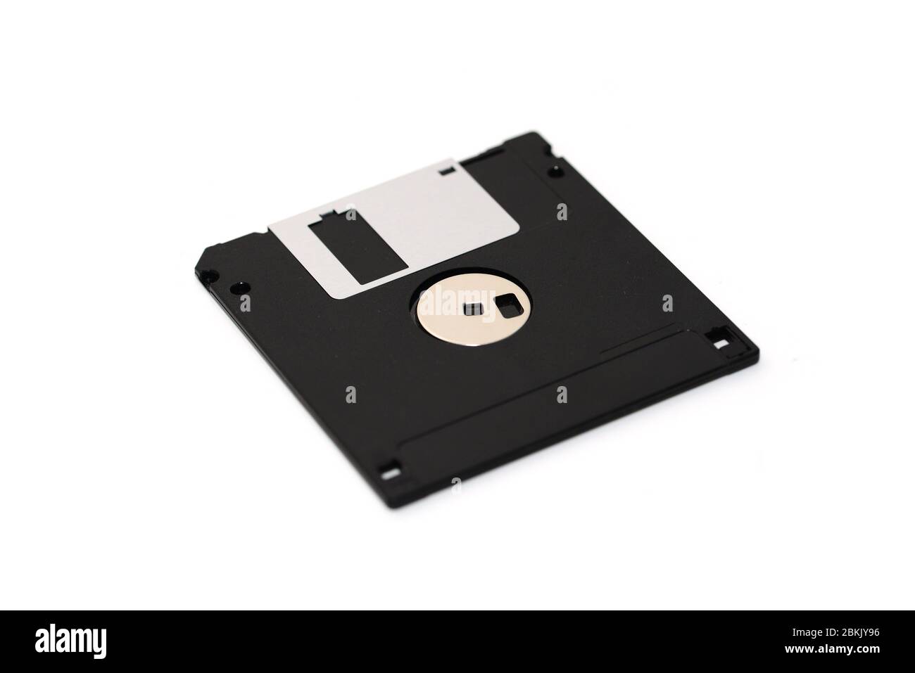 Old Black Diskette isolated over white background Stock Photo - Alamy