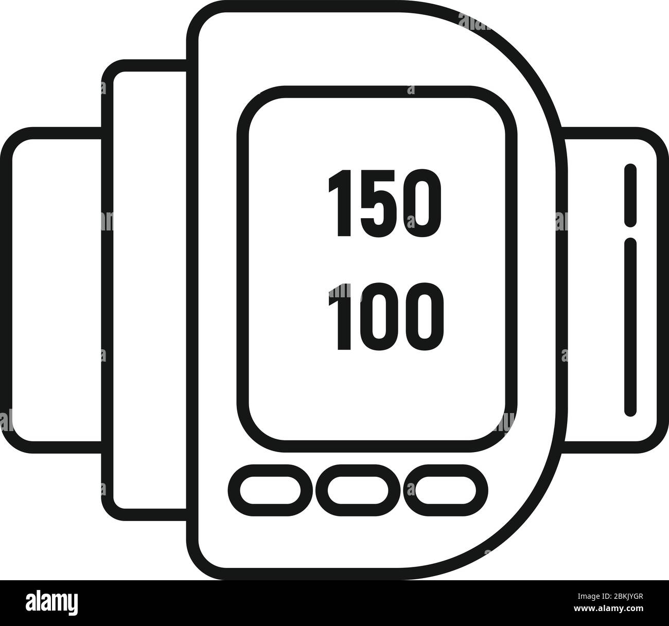 Human digital arterial pressure icon. Outline human digital arterial ...