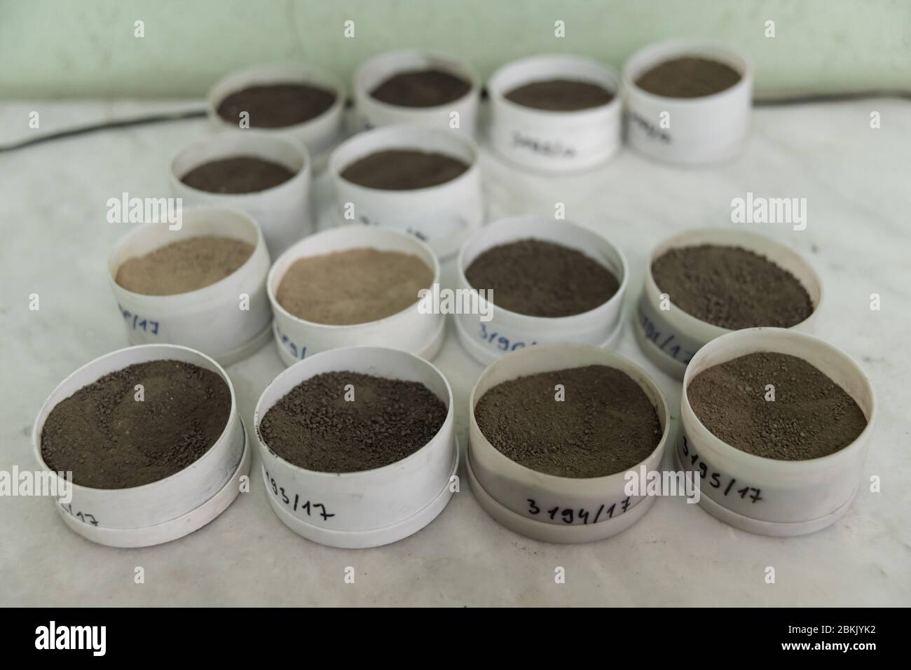 testing of different soil samples in the agricultural laboratory Stock ...