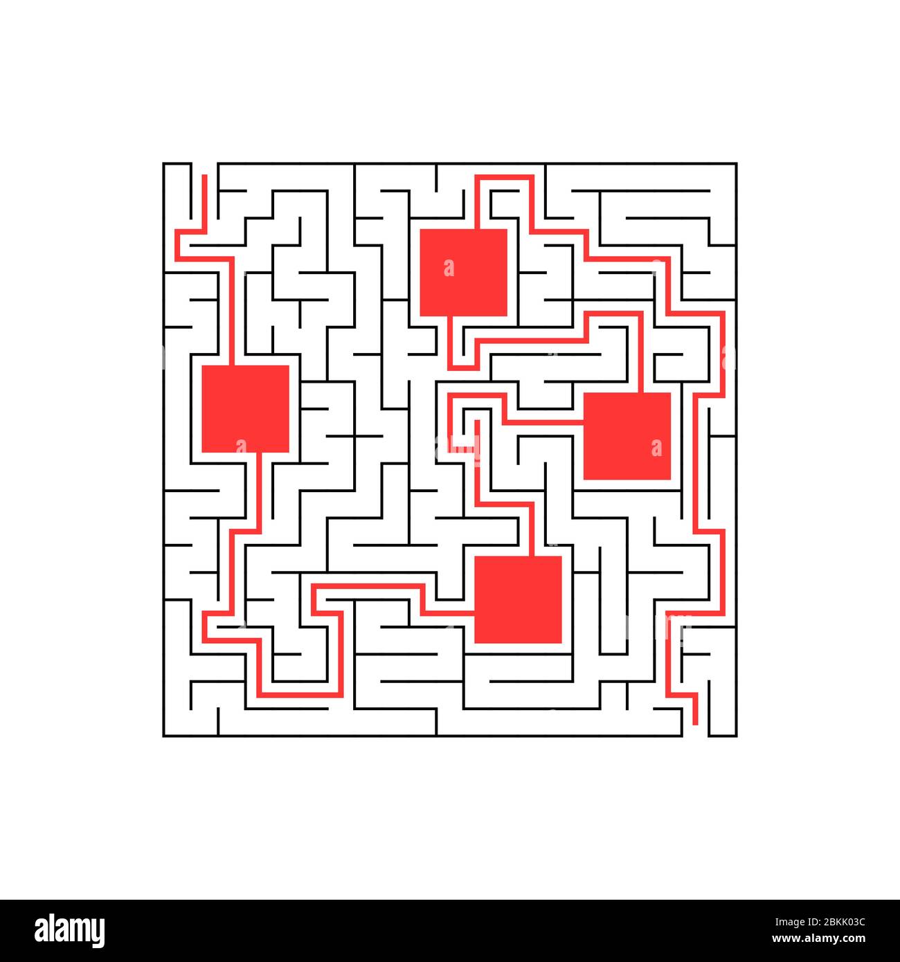 Abstact labyrinth. Educational game for kids. Puzzle for children. Maze ...