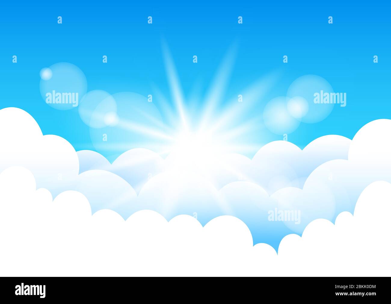 Cartoon Clouds With Sun