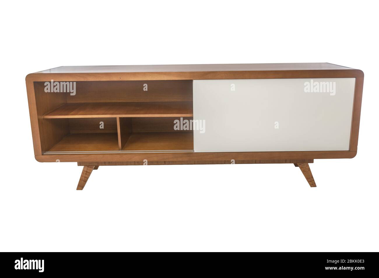 living room furniture Buffet white wood isolated on white background ...