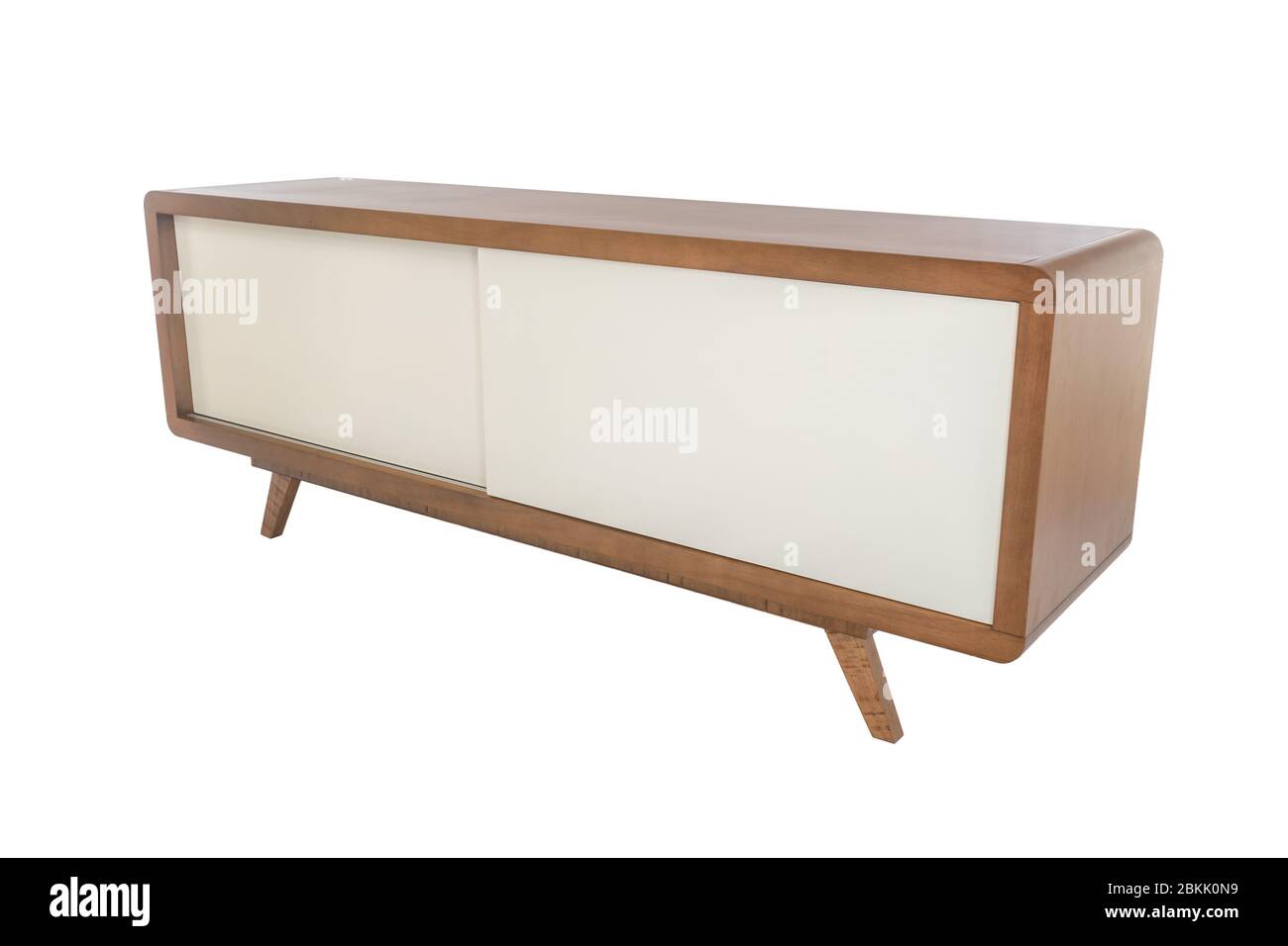 living room furniture Buffet white wood isolated on white background ...