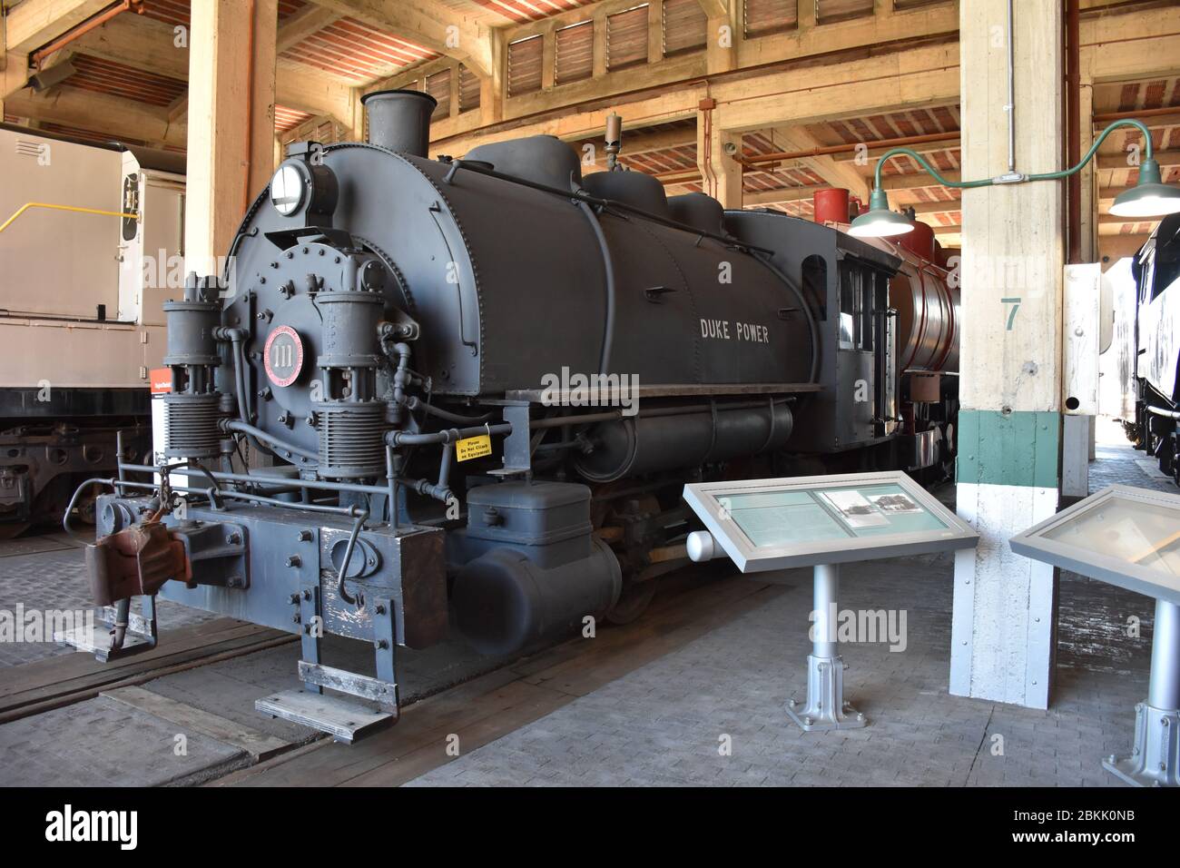 A Steam Locomotive on display at the North Carolina Transportation ...