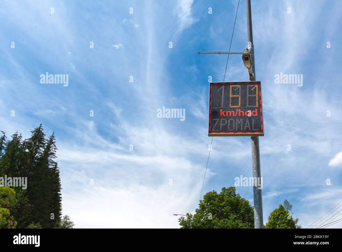 Shot of a speedometer. The vehicle exceeded the permitted speed on the ...