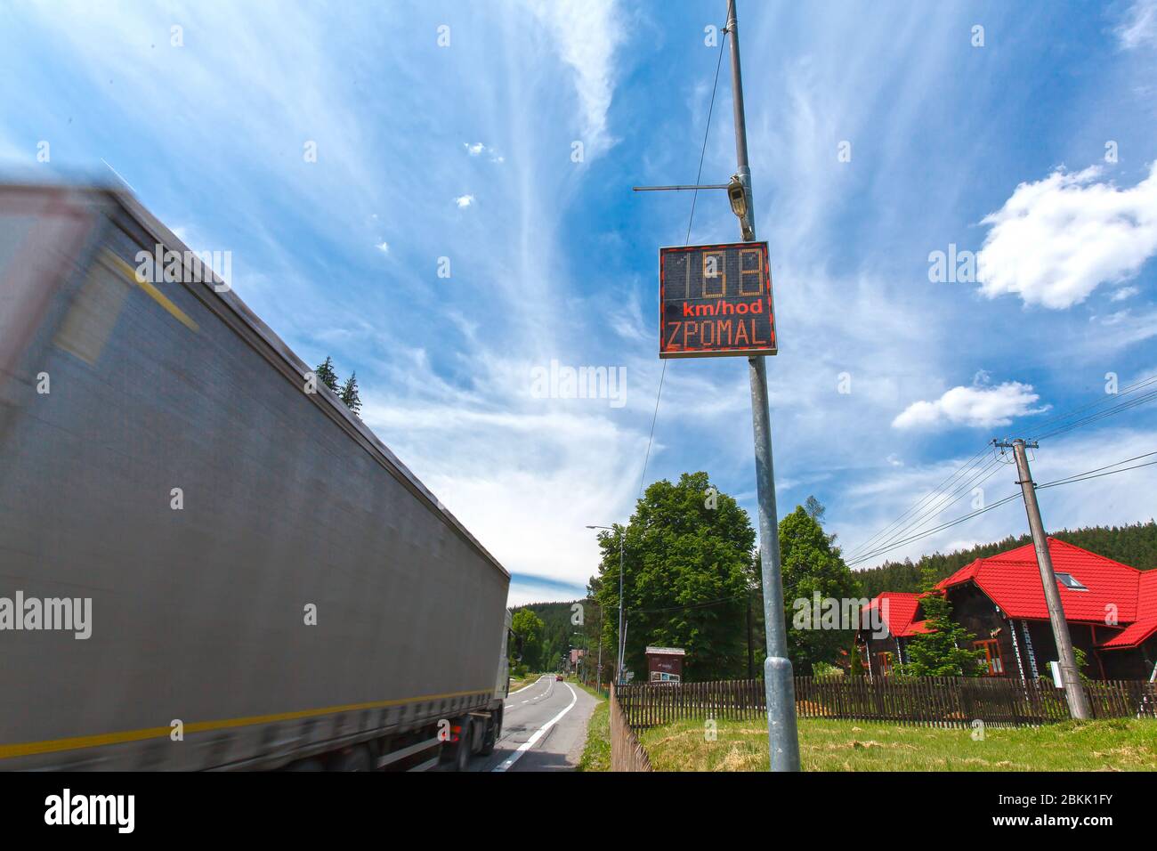 Radar speed sign on street hi-res stock photography and images - Alamy