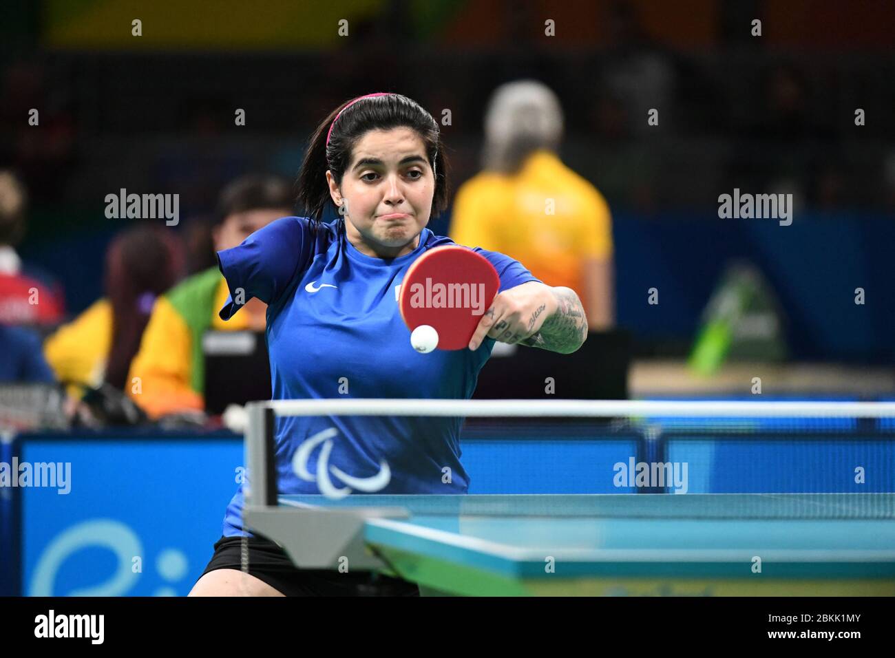 table tennis during the 2016 Paralympic Games in Rio de Janeiro Stock ...