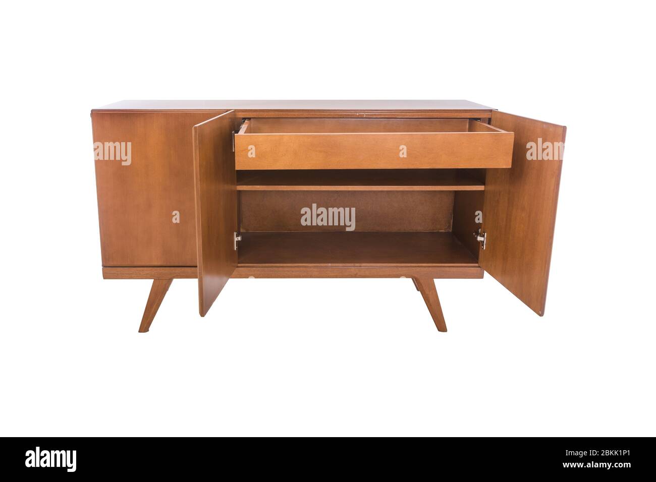 living room furniture Buffet white wood isolated on white background ...