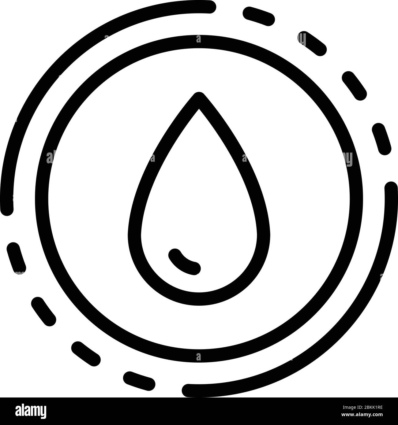 A drop in a circle icon, outline style Stock Vector Image & Art - Alamy
