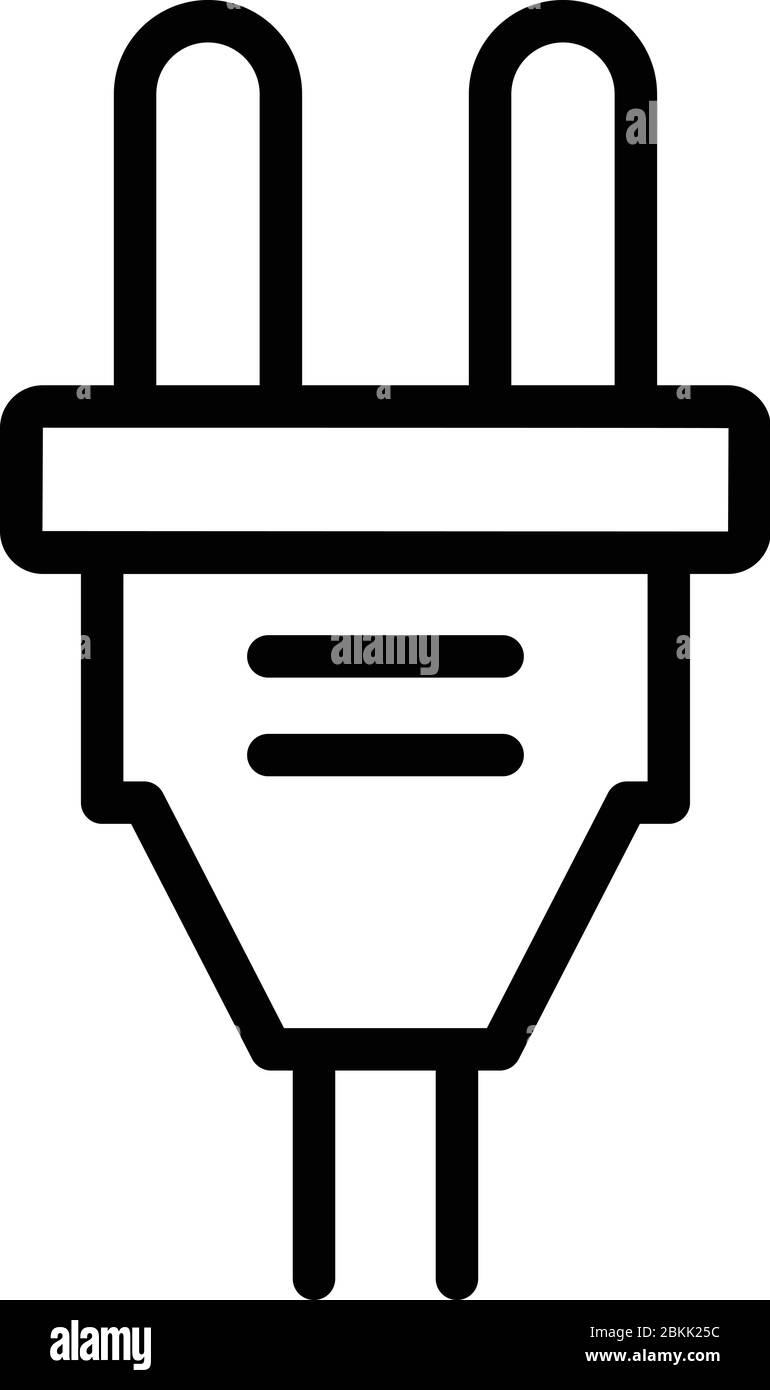 Electric plug icon, outline style Stock Vector Image & Art - Alamy