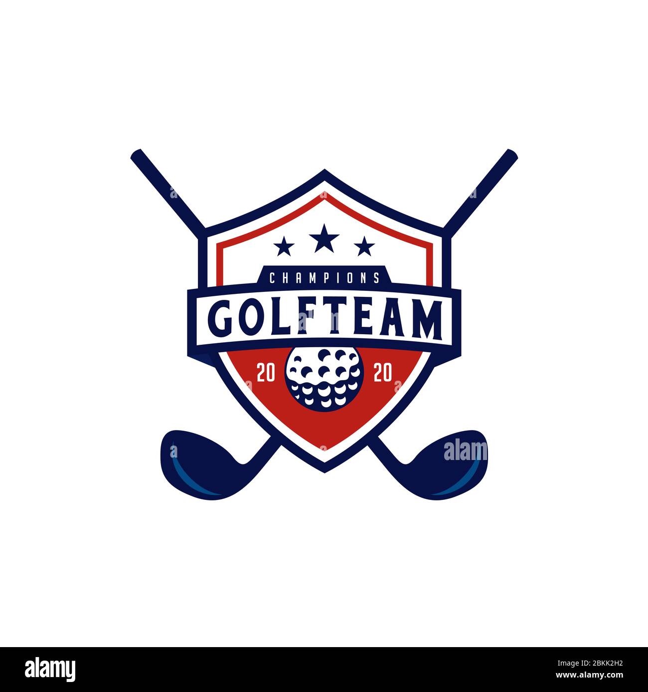 American Golf with Shield Emblem Badge logo design Stock Vector Image ...